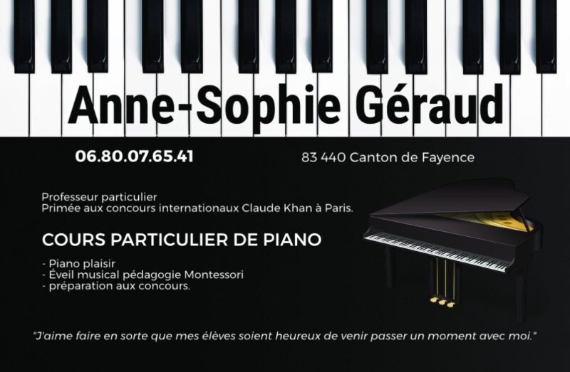 Anne Sophie Géraud - Carte De Visite - 5 Décembre 2019 - Camel Design